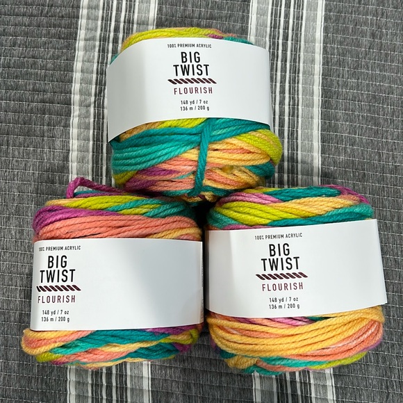 Big Twist | Art | Big Twist Flourish Tequila Sunrise Yarn Set Of 3 ...